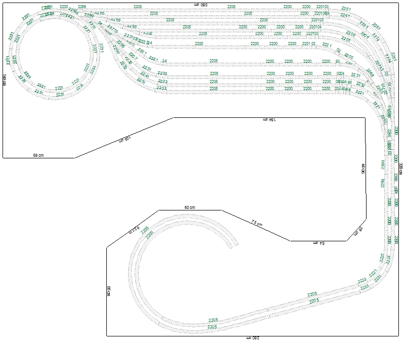 Anlagenplanung » Planung einer neuen K-Gleis Anlage